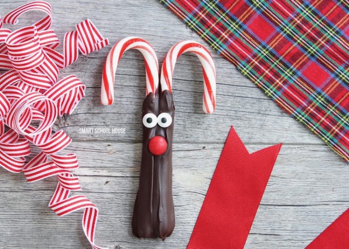 Chocolate Candy Cane Reindeer - Smart School House