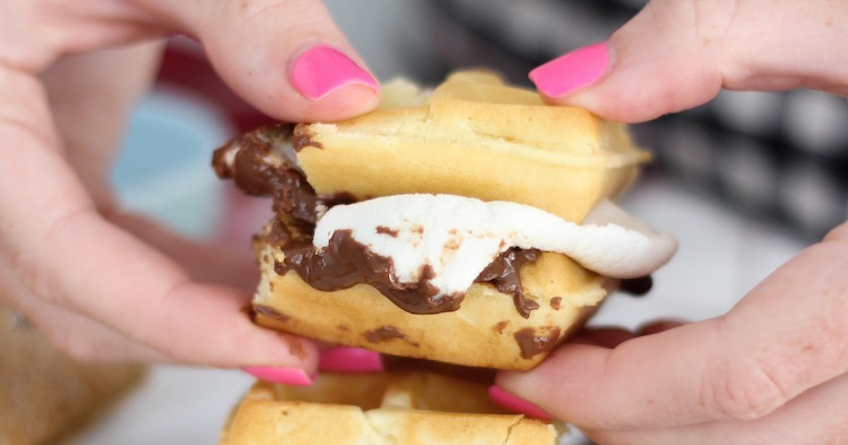 Easy and Delicious Baked Waffle S'mores Made in Minutes!