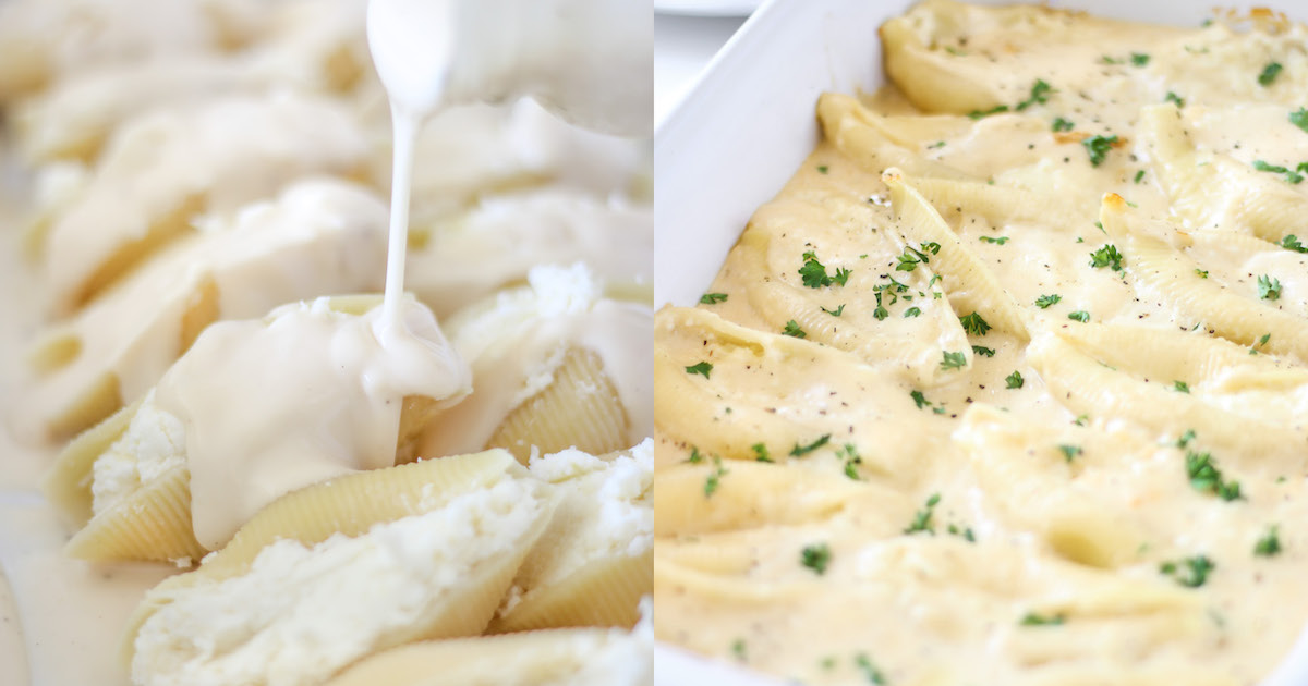 Cheesy Alfredo Shells - Smart School House