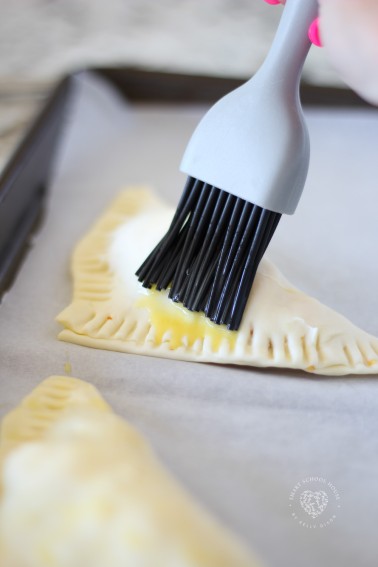 Bacon and Egg Breakfast Pockets Made with Puff Pastry Dough